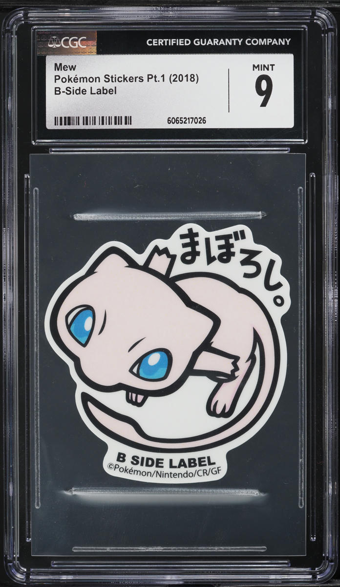2018 Pokemon Japanese B-Side Label Stickers Pt. 1 Mew CGC 9 MINT on ...