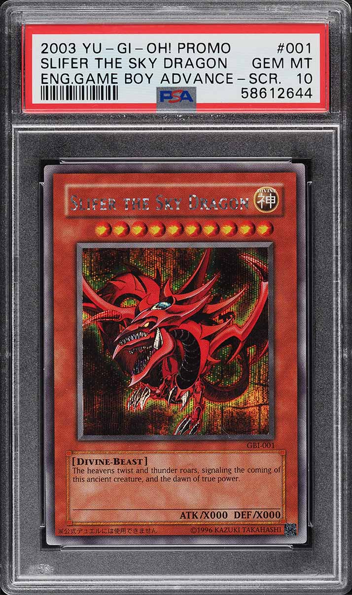 2003 Yu-Gi-Oh! Game Boy Advance Secret Rare Slifer The Sky Dragon GBI-001 PSA 10 on Fanatics Collect