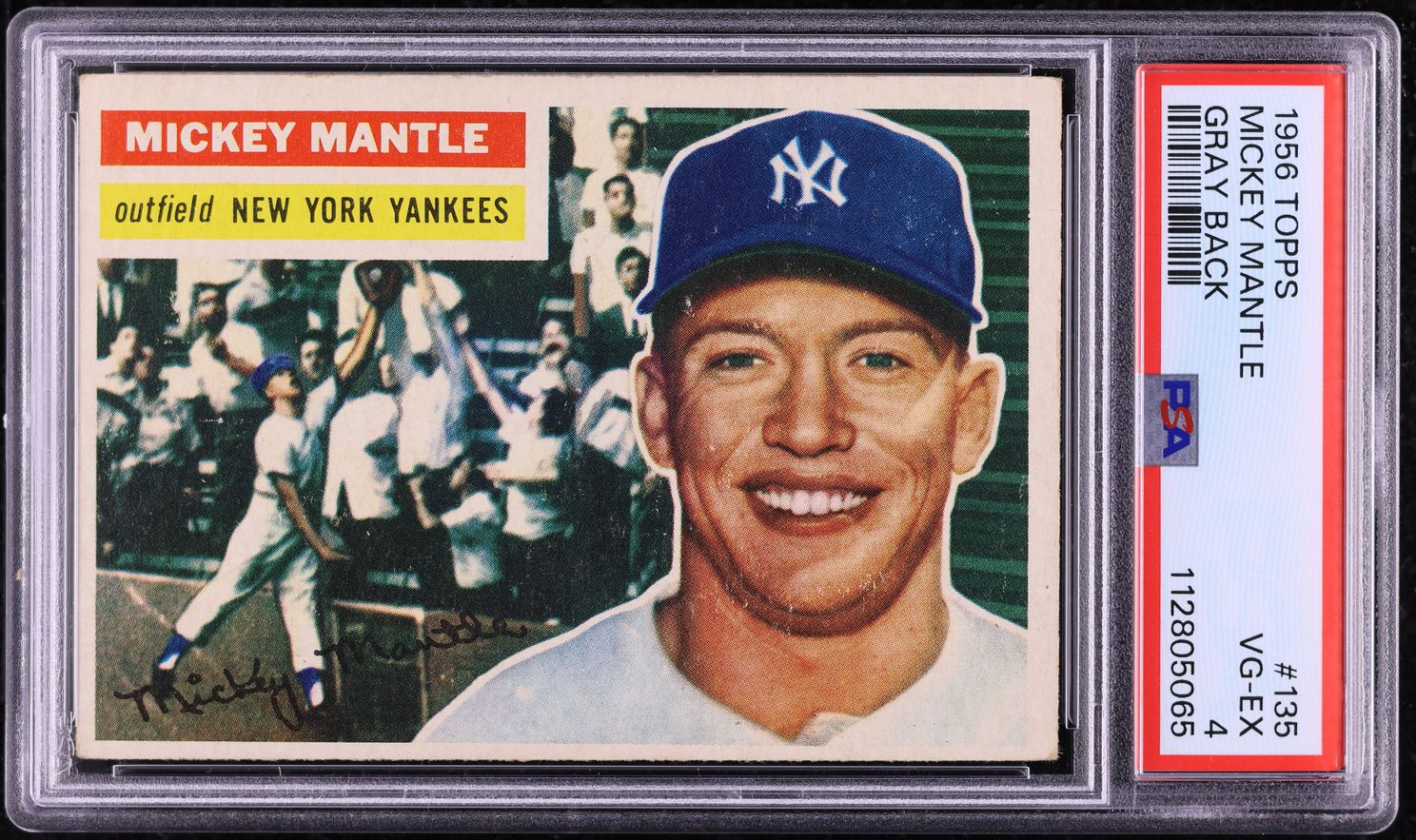 1956 Topps Mickey Mantle #135 PSA 4 VGEX on Fanatics Collect