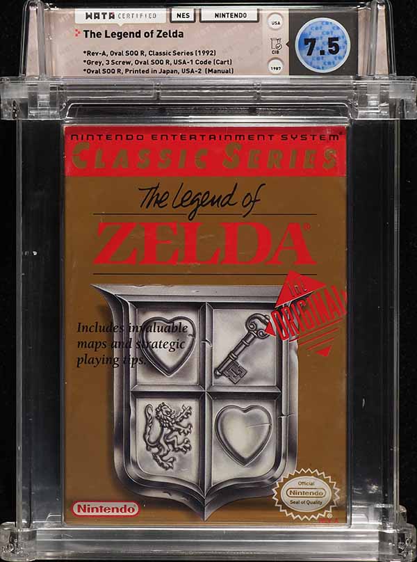 The Legend Of Zelda Classic Series (Nintendo NES) WATA 7.5 CIB Complete ...