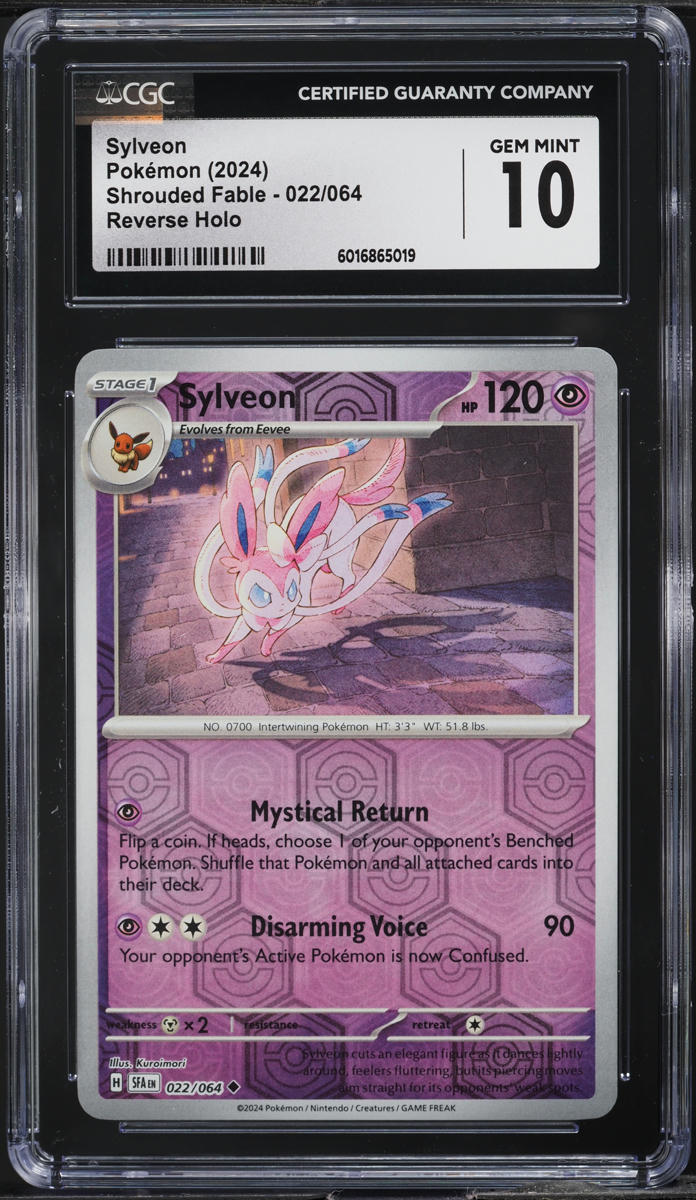 2024 Pokemon SV Shrouded Fable Reverse Holo Sylveon #022 CGC 10 GEM ...