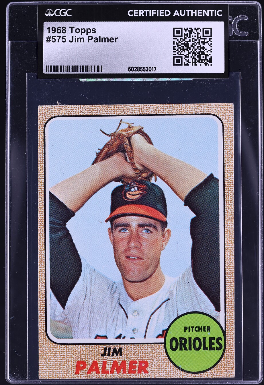 1968 Topps Jim Palmer #575 CGC AUTH on Fanatics Collect