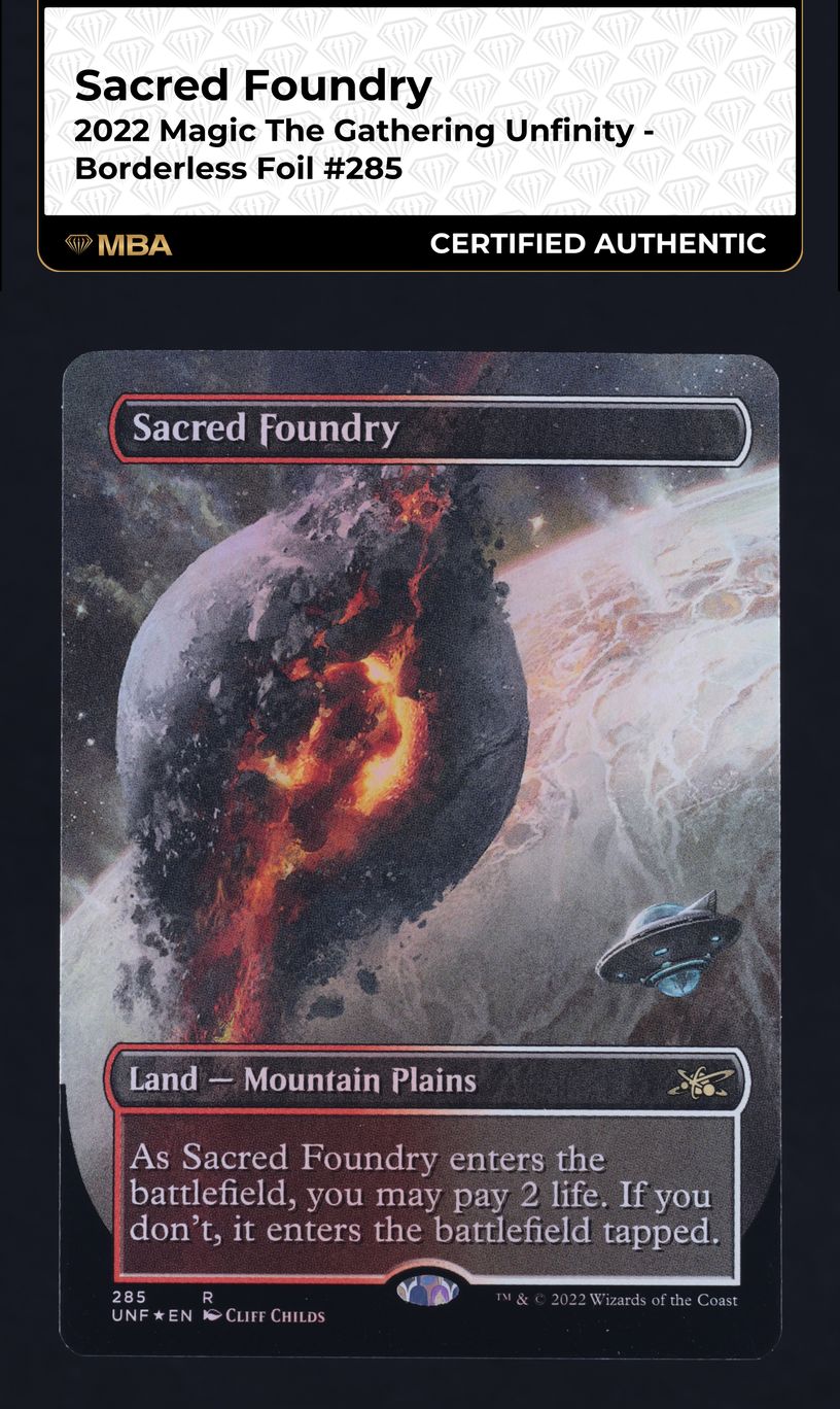 2022 Magic The Gathering Unfinity Borderless Foil Sacred Foundry #285 ...