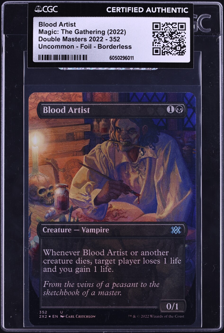 2022 Magic The Gathering MTG DM Foil Borderless Blood Artist #352 CGC ...