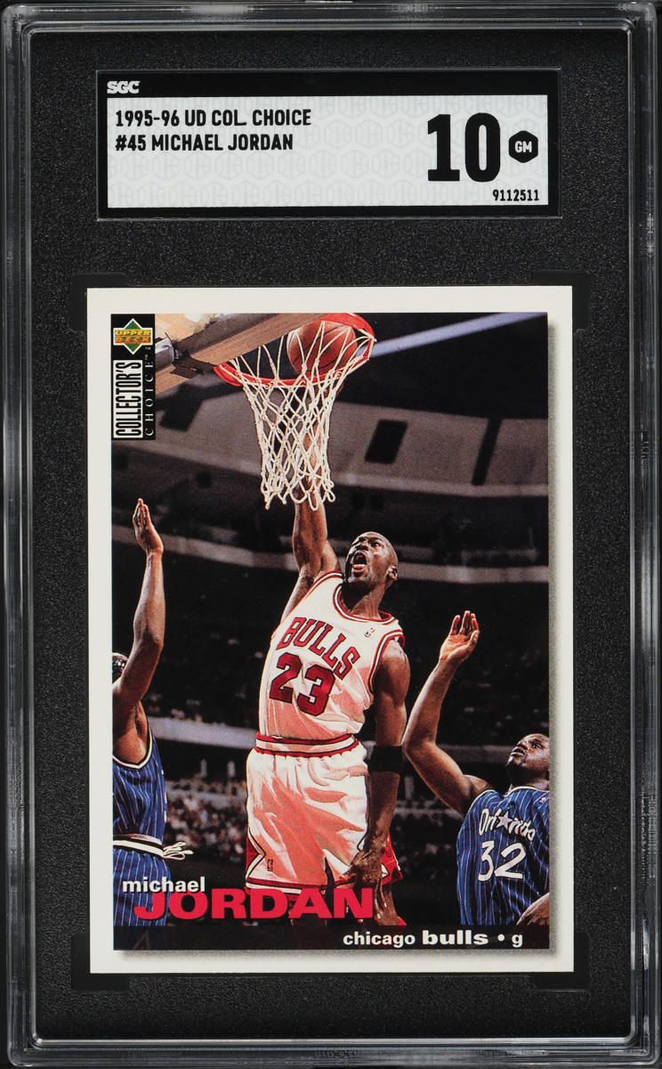 1995 Collector's Choice Player's Club Michael Jordan #45 SGC 10 GEM ...