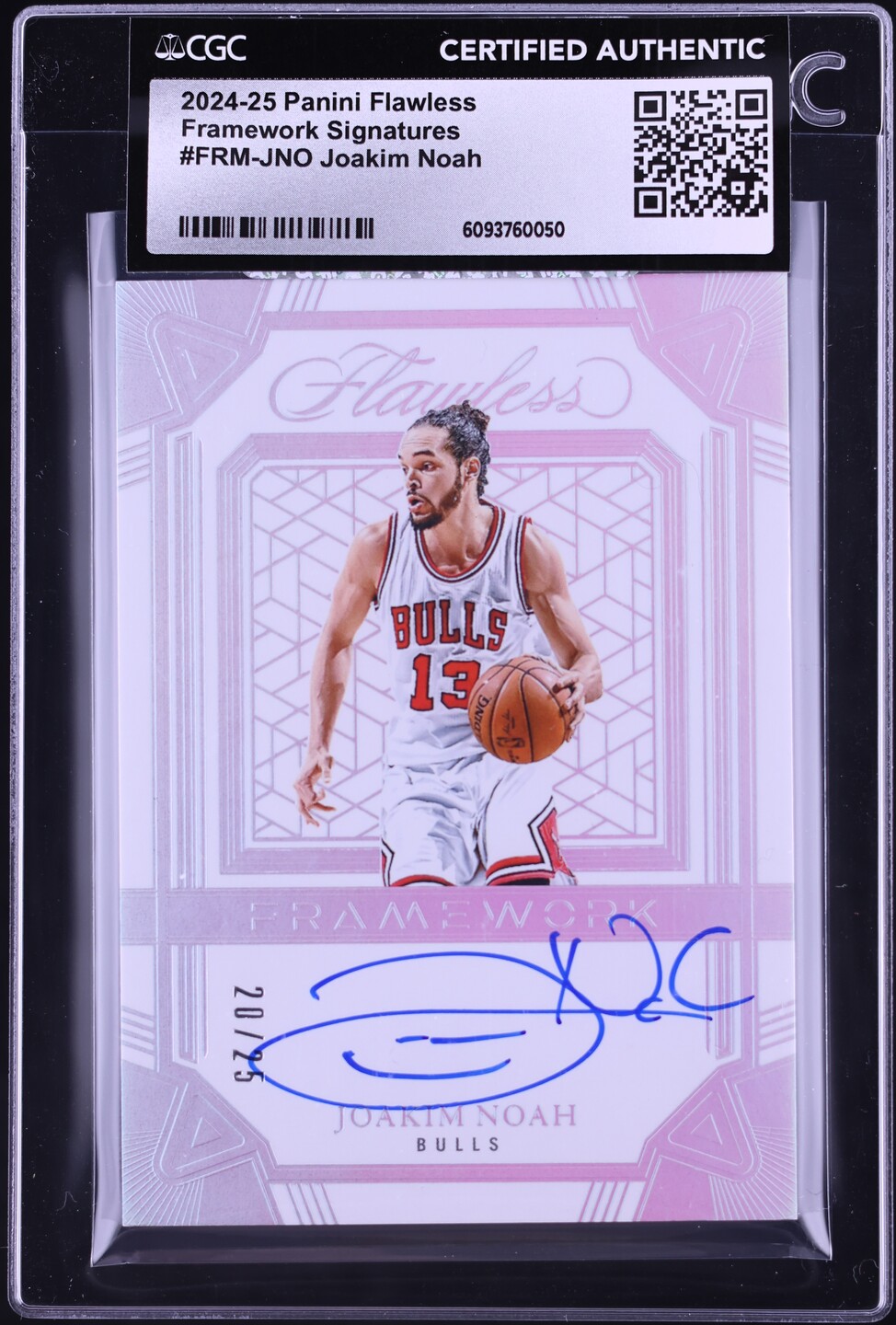 2024 Panini Flawless Framework Joakim Noah AUTO /25 #FRM-JNO CGC AUTH on Fanatics Collect