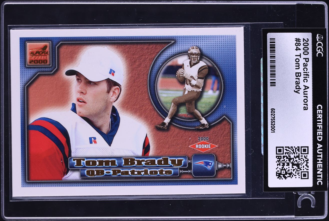 2000 Pacific Aurora Tom Brady #84 CGC AUTH on Fanatics Collect