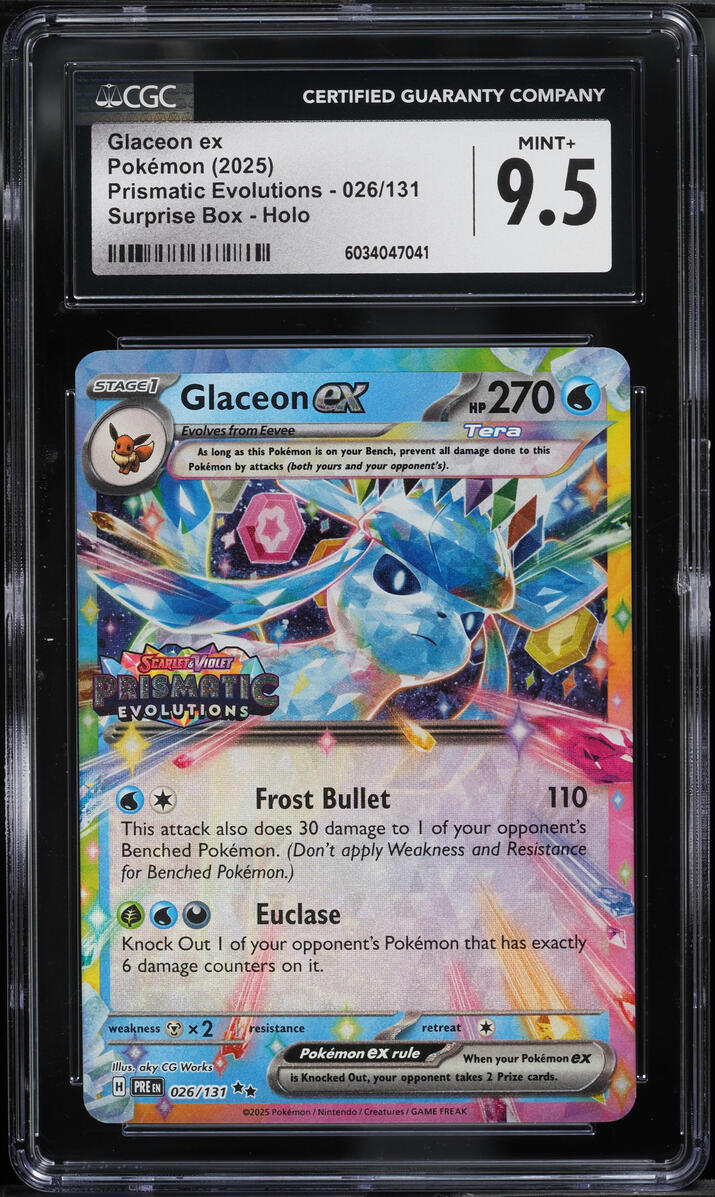 2025 Pokemon SV Prismatic Evolutions Surprise Box Holo Glaceon ex #26 ...