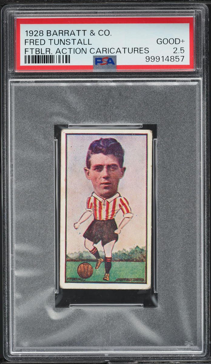 1928 Barratt & Co. Footballers Action Caricatures Fred Tunstall PSA 2.5 ...