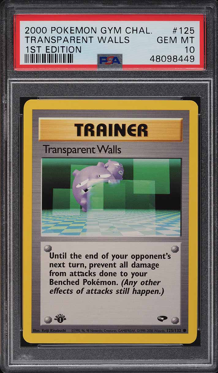 2000 Pokemon Gym Challenge 1st Edition Transparent Walls #125 PSA 10 ...