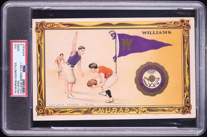 1910 T6 Murad College Series Type 1 Williams #24 PSA 2 GD on Fanatics ...