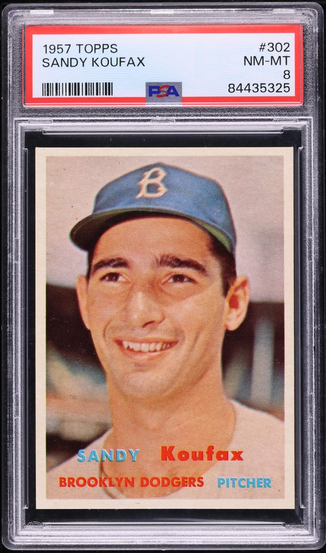 1957 Topps Sandy Koufax #302 PSA 8 NM-MT on Fanatics Collect