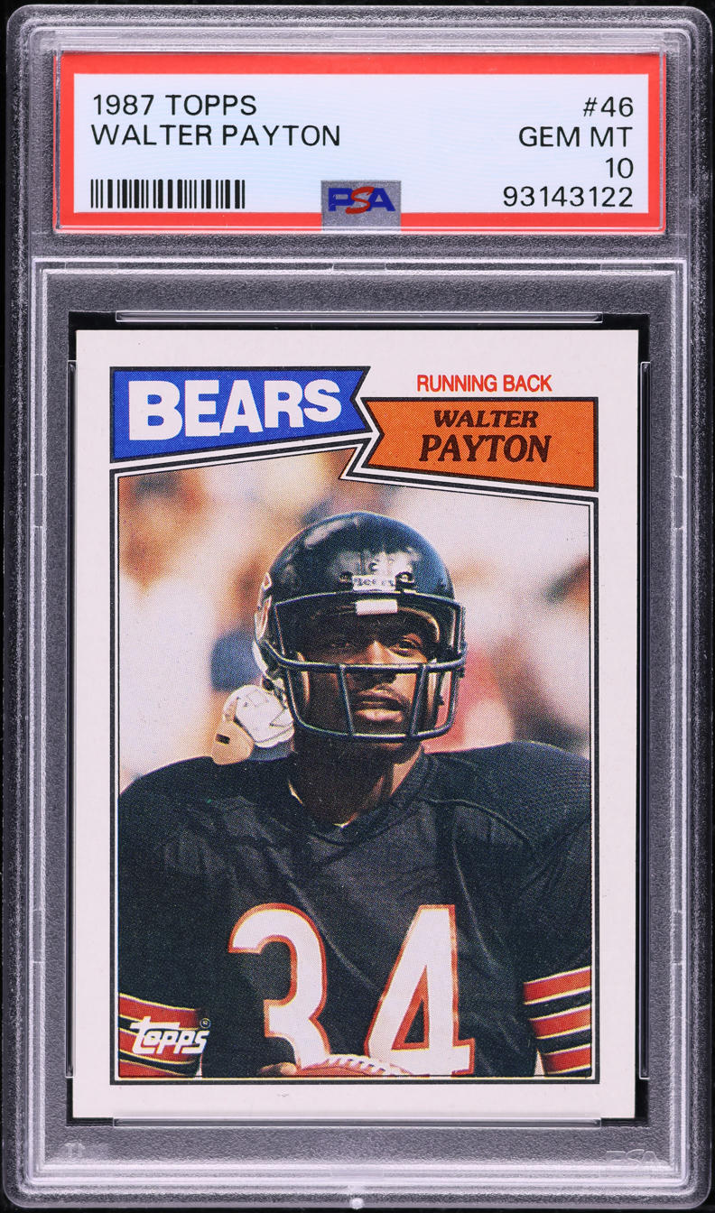 1987 Topps Football Walter Payton #46 PSA 10 GEM MINT on Fanatics Collect