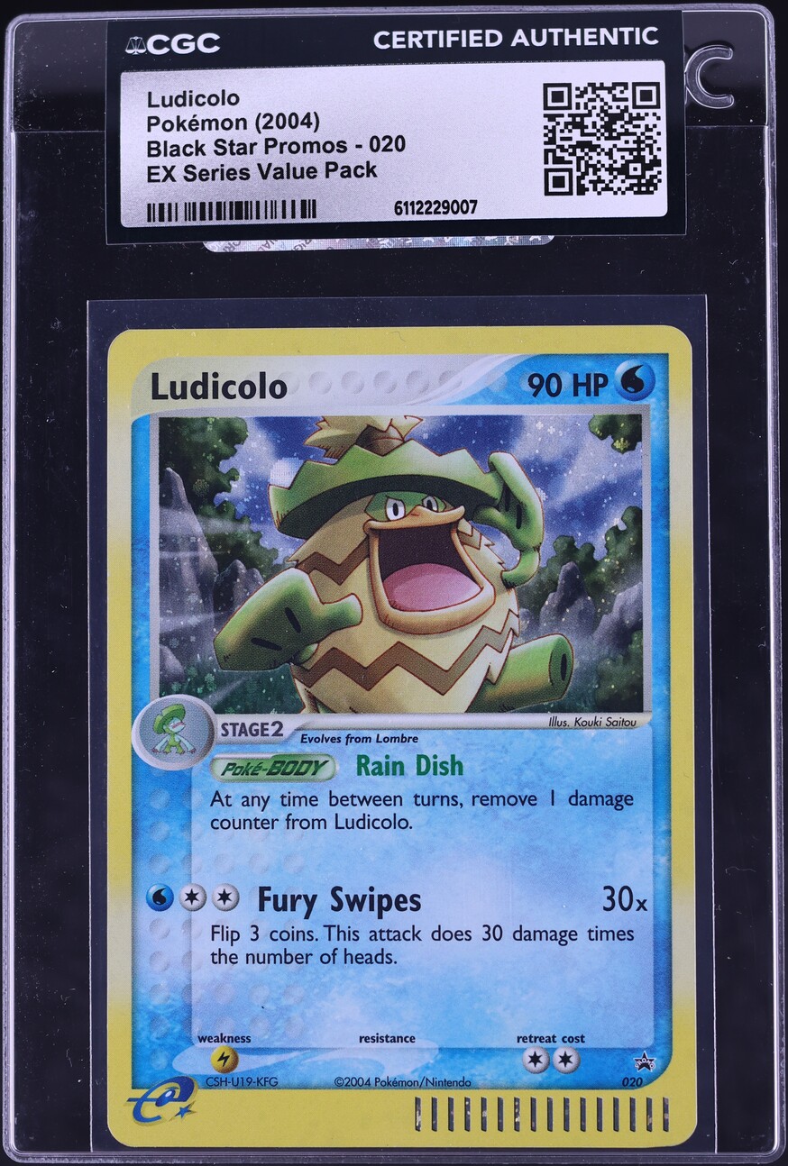 2004 Pokemon Black Star Promo EX Series Value Pack Ludicolo #020 CGC ...