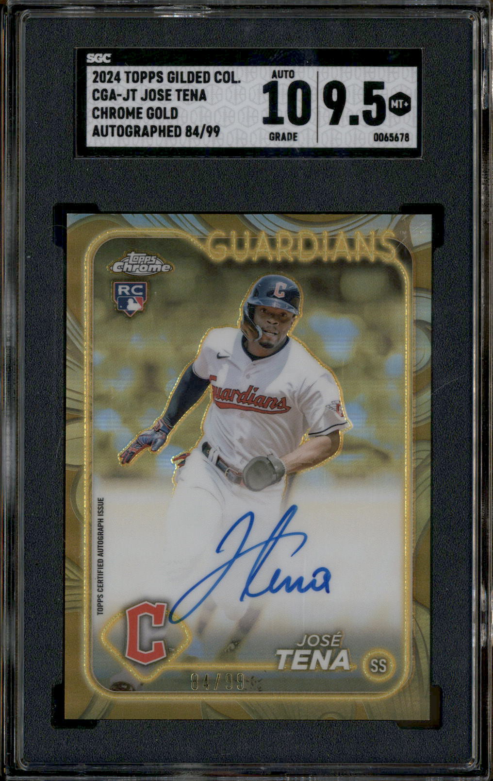 2024 Topps Chrome Gilded Collection Rookie Auto Gold Jose Tena RC /99 ...