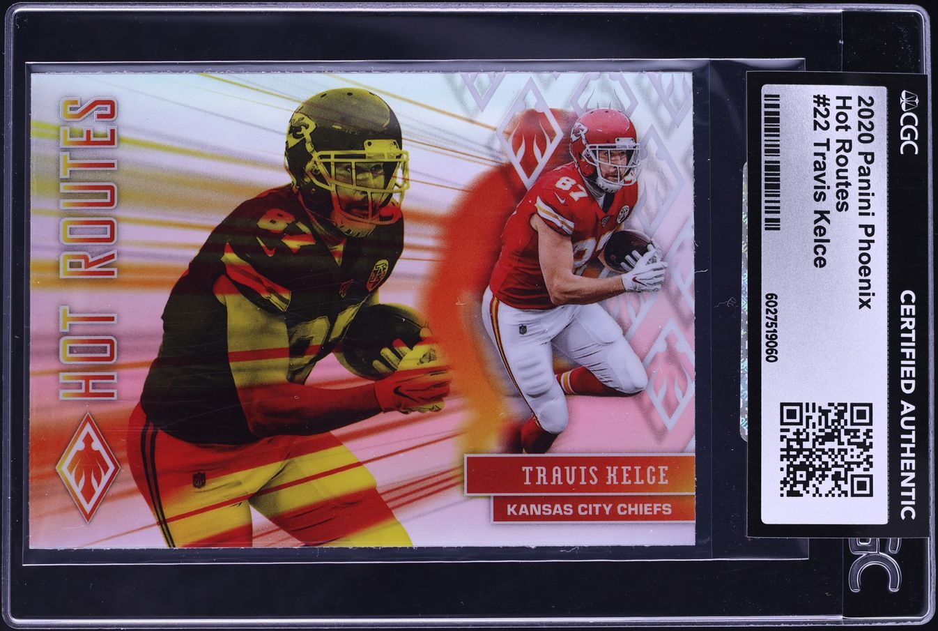 2020 Panini Phoenix Hot Routes Travis Kelce #22 CGC AUTH on Fanatics ...