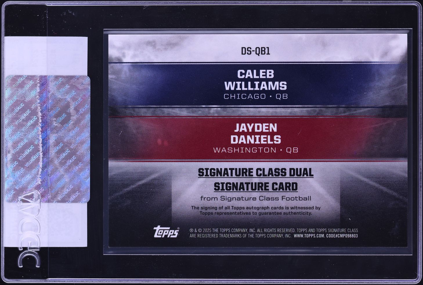 2024 Topps Signature Class Caleb Williams Jayden Daniels RC AUTO /25 ...
