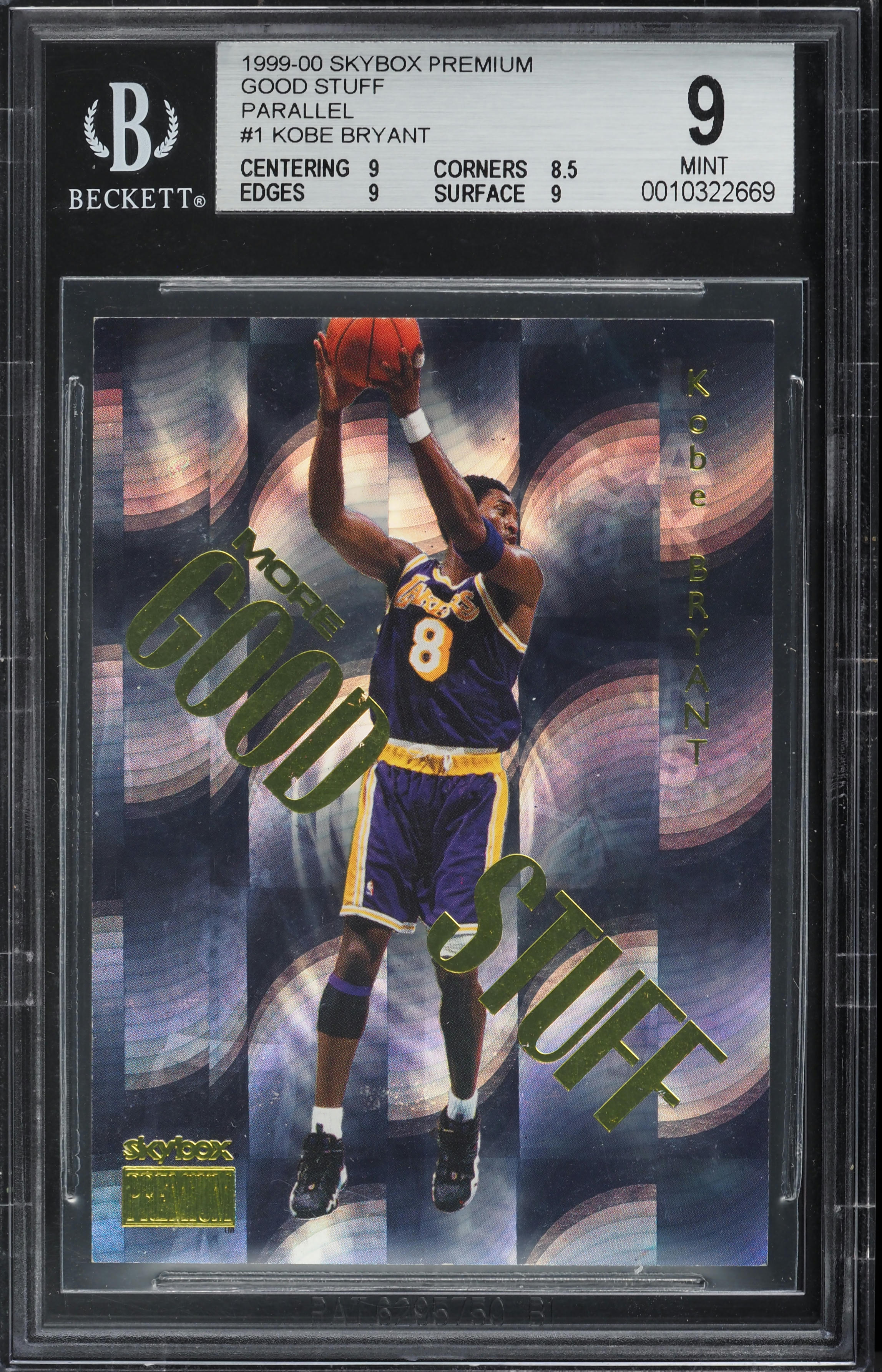1999 Skybox Premium More Good Stuff Kobe Bryant /99 #1 BGS 9 MINT on ...