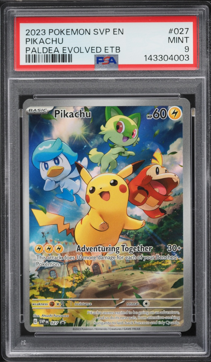 2023 Pokemon Scarlet & Violet Promo Paldea Evolved ETB Full Art Pikachu ...