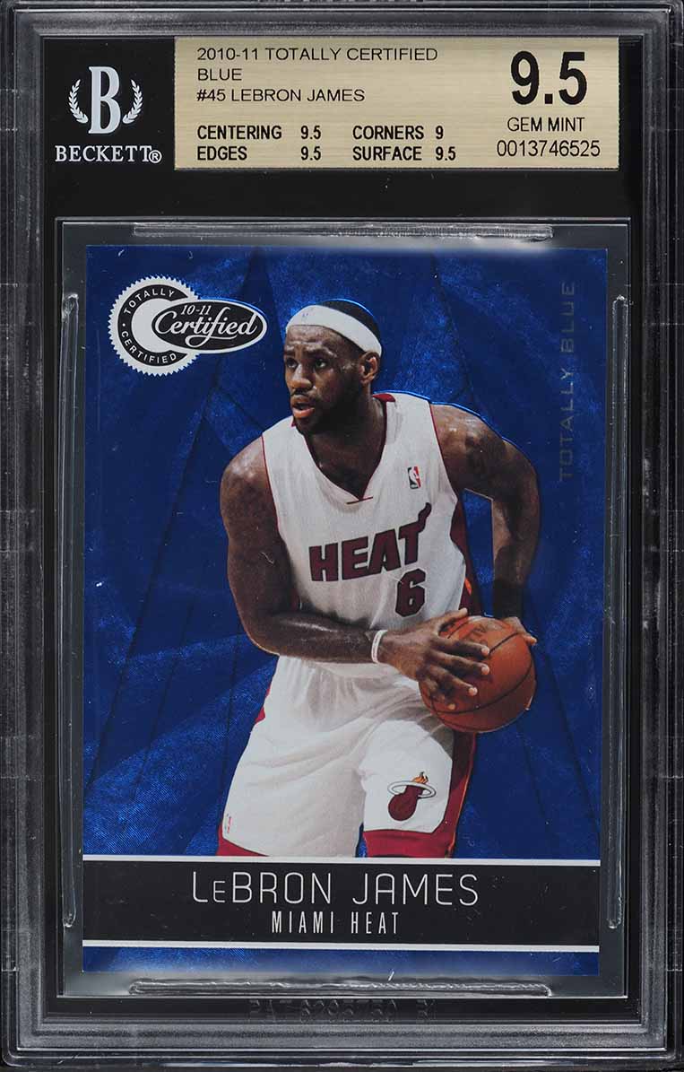 2010 Totally Certified Blue LeBron James /299 #45 BGS 9.5 GEM MINT on Fanatics Collect