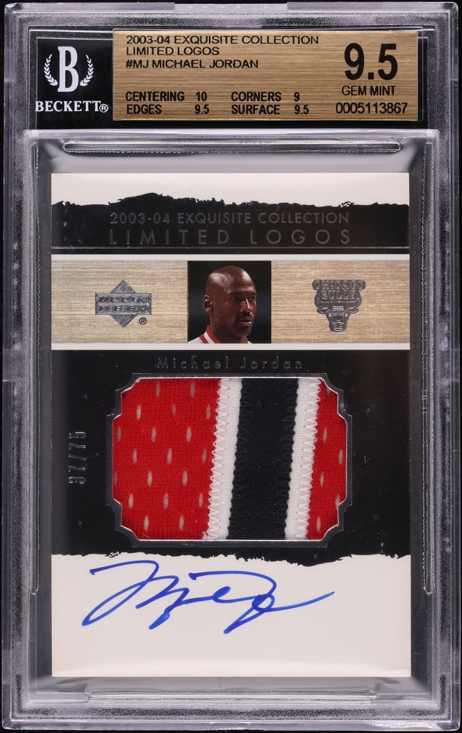 2003 Exquisite Collection Limited Logos Michael Jordan PATCH AUTO /75 ...