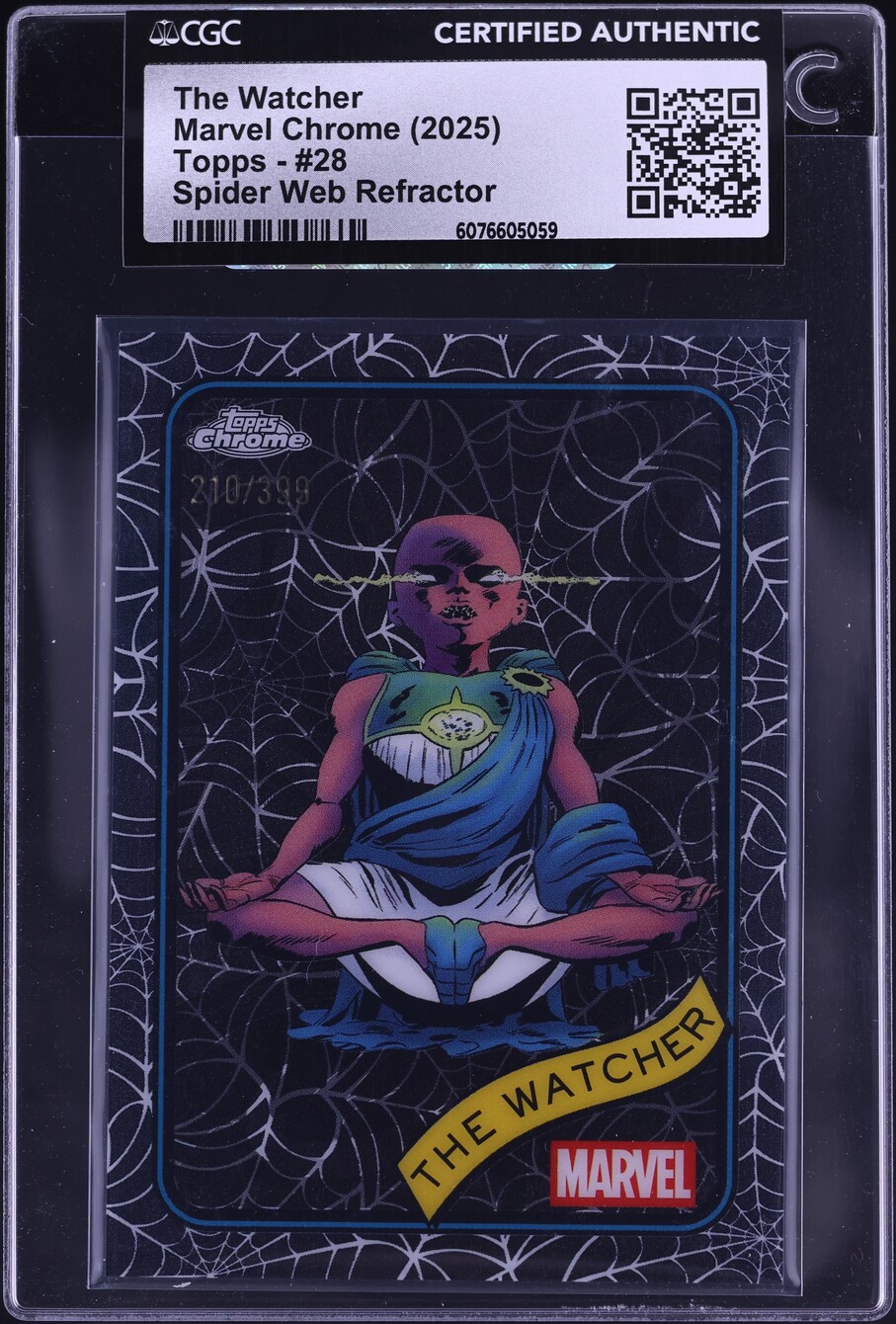 2025 Topps Chrome Marvel Spider Web Refractor The Watcher /399 #28 CGC ...