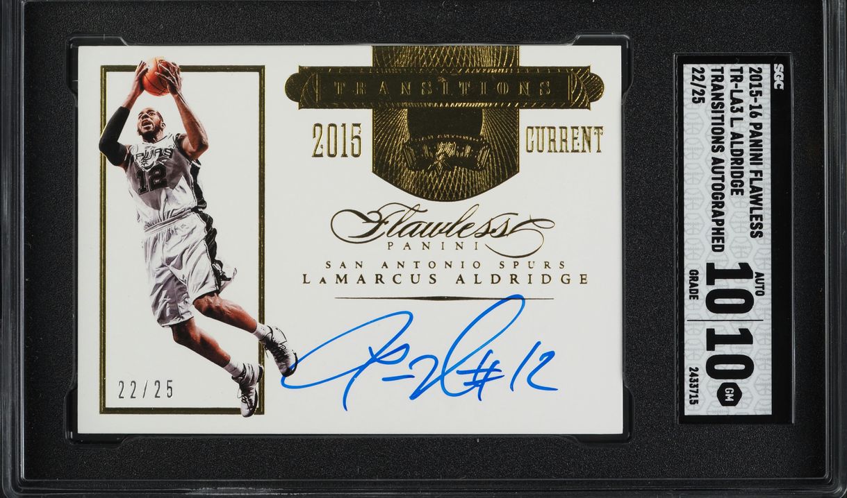 2015 Panini Flawless Transitions LaMarcus Aldridge AUTO /25 #TR-LA3 SGC ...