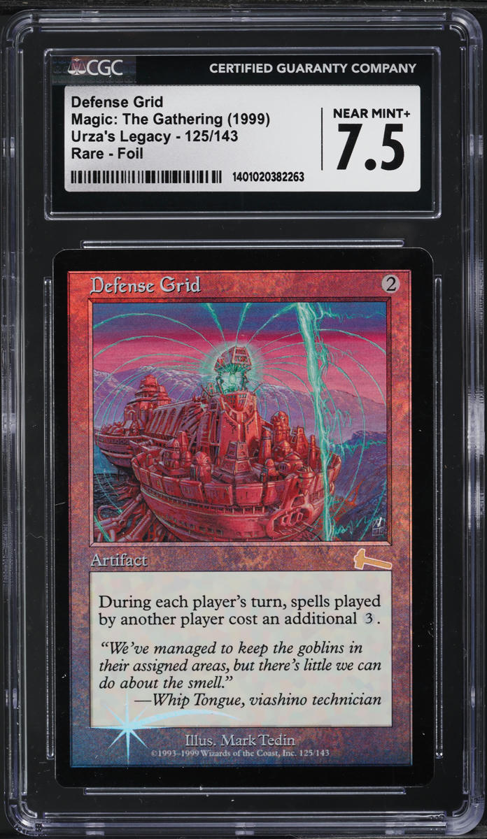 1999 Magic The Gathering MTG Urza's Legacy Foil Defense Grid #125 CGC 7 ...