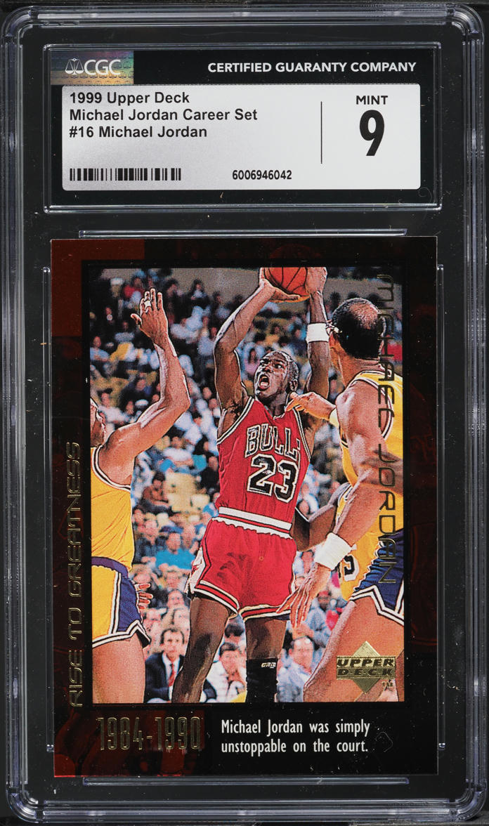 1999 Upper Deck Career Set Michael Jordan #16 CGC 9 MINT on Fanatics ...