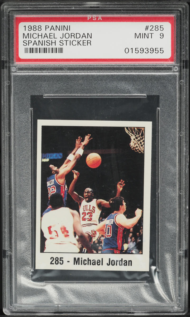 1988 Panini Spanish Sticker Michael Jordan #285 PSA 9 MINT on Fanatics ...