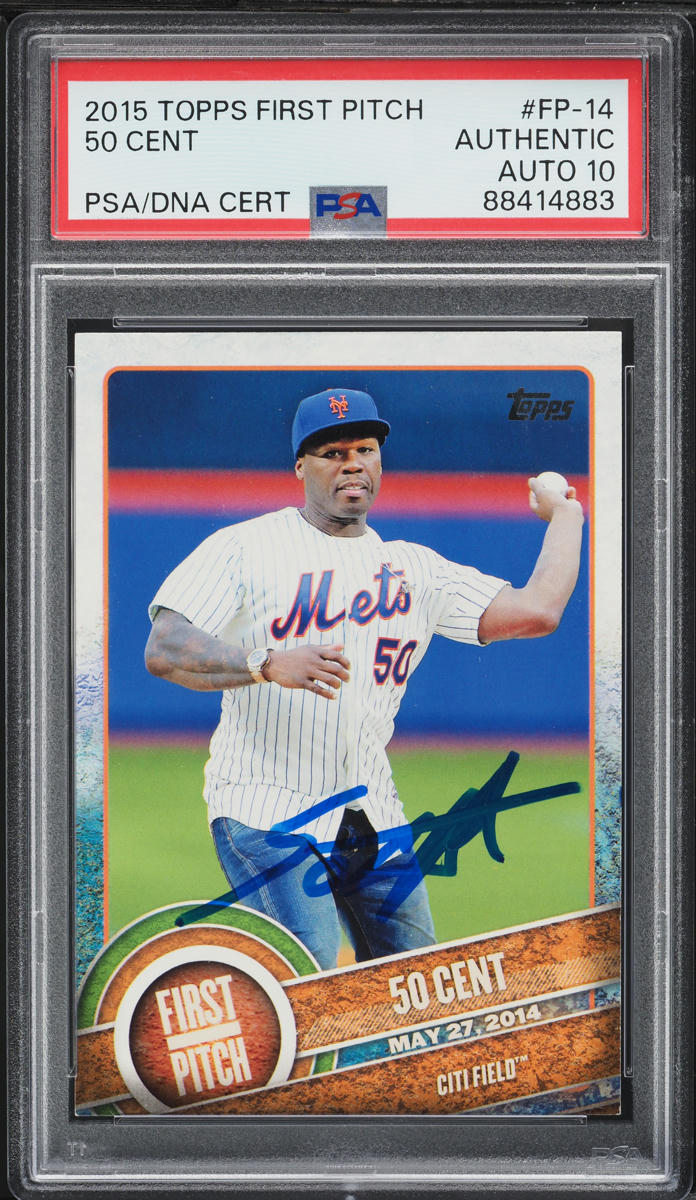 2015 Topps First Pitch 50 Cent AUTO DNA 10 #FP-14 PSA AUTH on Fanatics ...