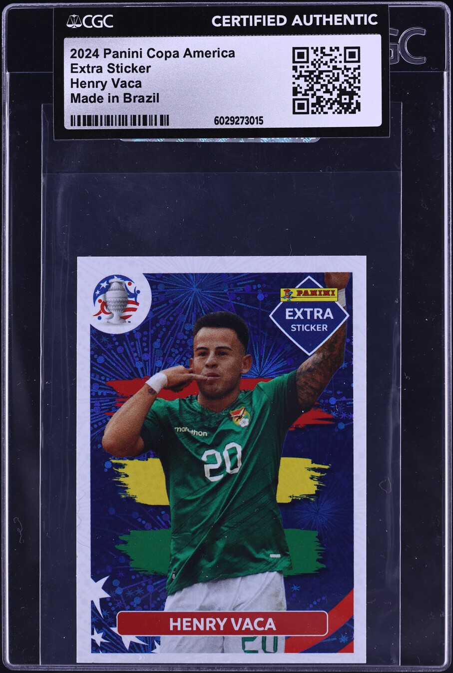 2024 Panini Copa America Extra Sticker Henry Vaca CGC AUTH on Fanatics ...