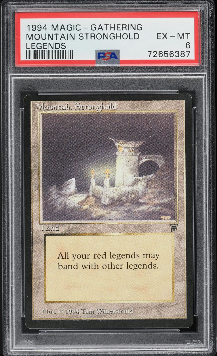 1994 Magic The Gathering MTG Legends Mountain Stronghold U L PSA 6 EXMT ...