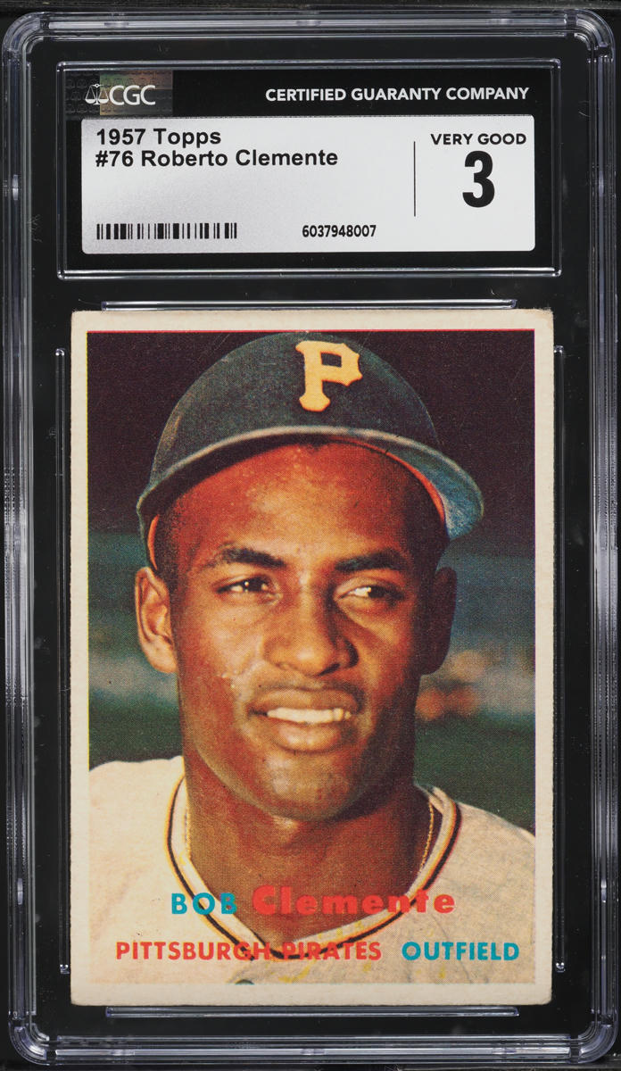 1957 Topps Roberto Clemente #76 CGC 3 VG on Fanatics Collect