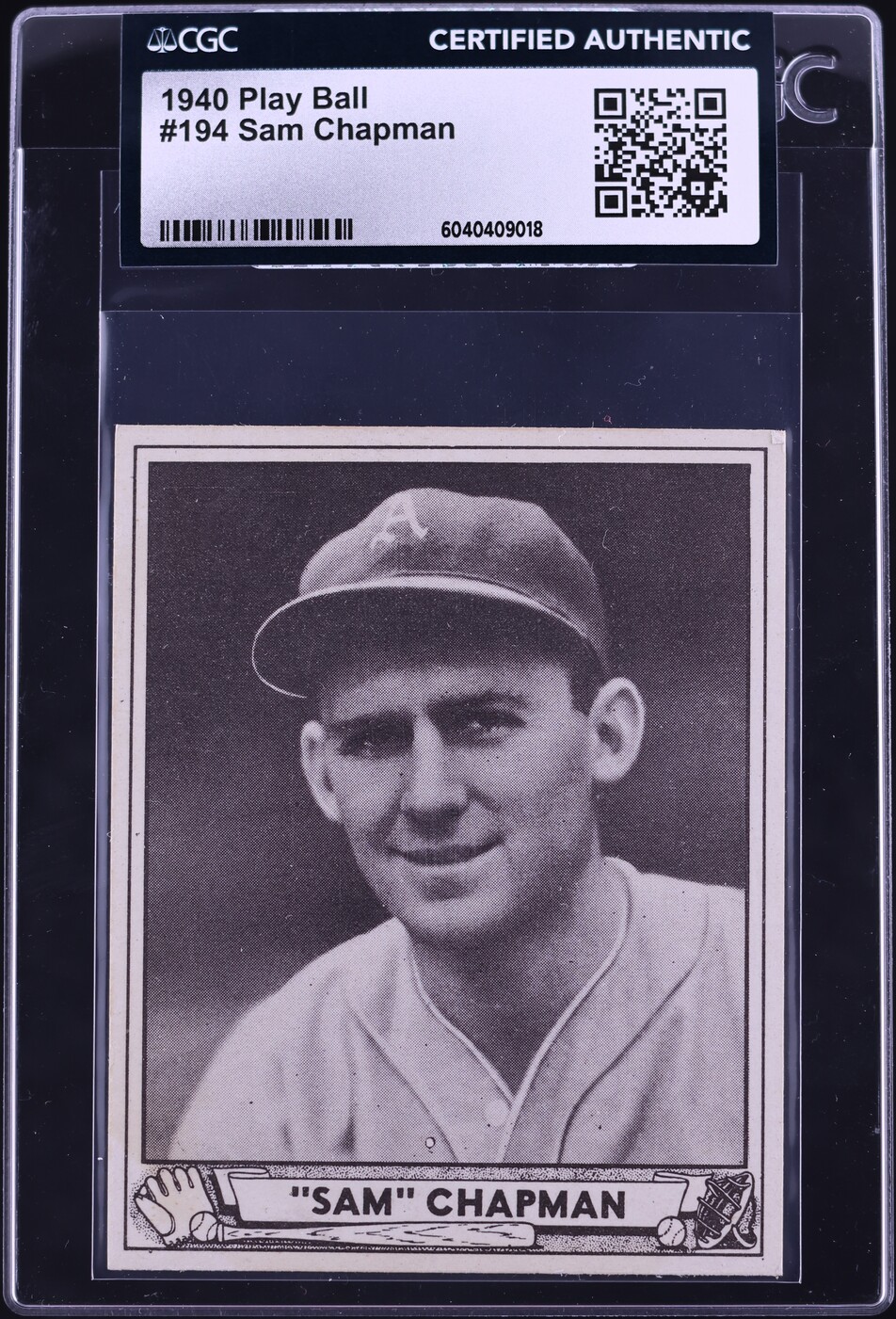 1940 Play Ball Sam Chapman #194 CGC AUTH on Fanatics Collect