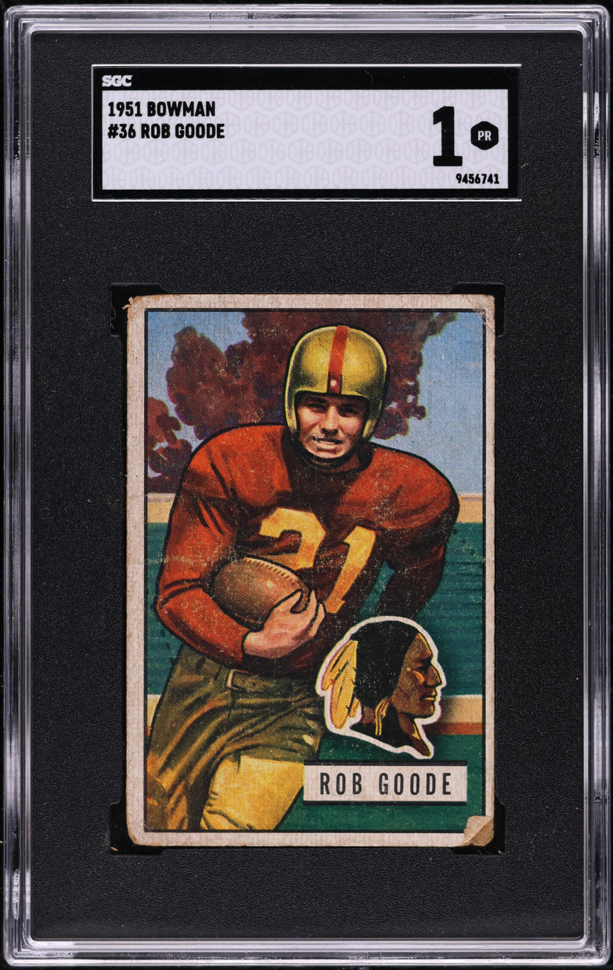 1951 Bowman Football Rob Goode #36 SGC 1 PR on Fanatics Collect