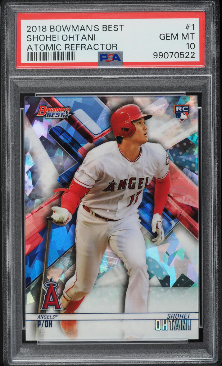 2018 Bowman's Best Atomic Refractor Shohei Ohtani ROOKIE #1 PSA 10 GEM ...
