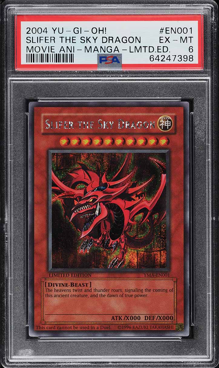 2004 Yu-Gi-Oh! Movie Ani Manga Slifer The Sky Dragon #YMA-EN001 PSA 6 ...
