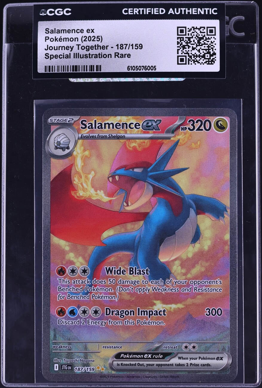 2025 Pokemon Scarlet & Violet Journey Together SIR Salamence ex #187 ...