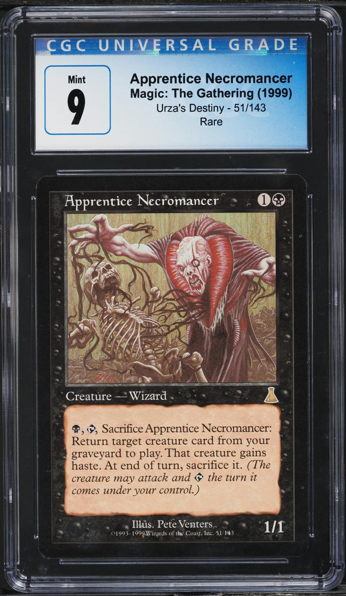 1999 Magic The Gathering MTG Urza's Destiny Apprentice Necromancer CGC 9 MINT on Fanatics Collect