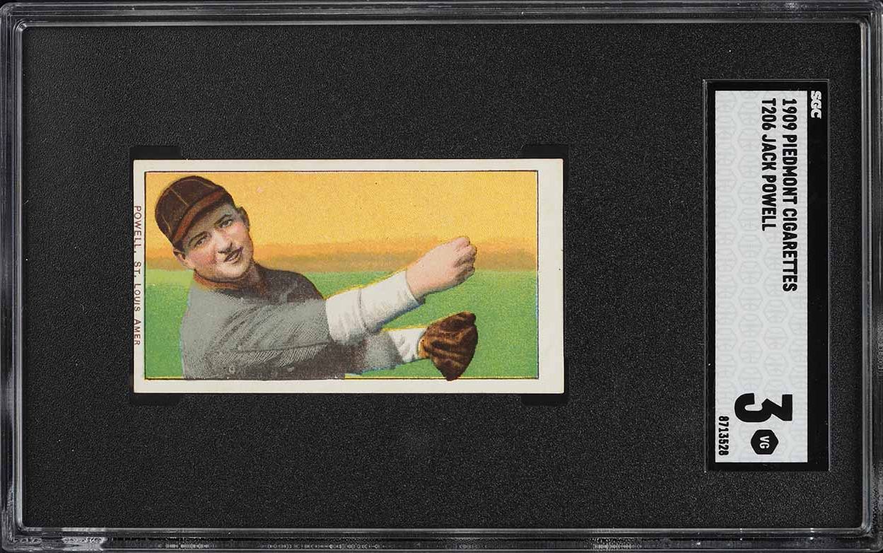 1909-11 T206 Jack Powell SGC 3 VG on Fanatics Collect