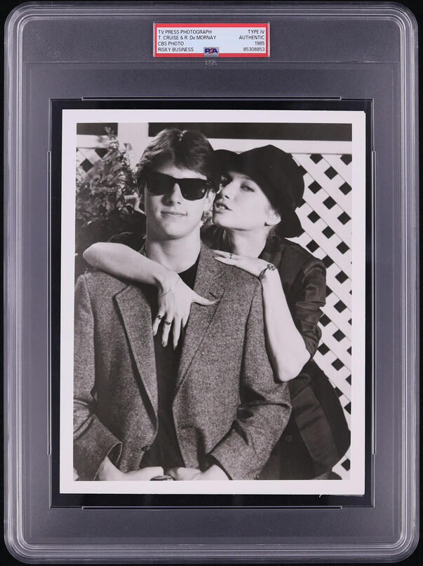 1985 TV Press Photography Type IV Tom Cruise & Rebecca De Mornay PSA AUTH on Fanatics Collect