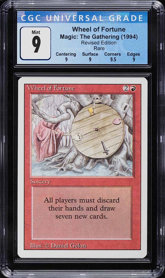 1994 Magic The Gathering MTG Revised Edition Wheel of Fortune CGC 9 ...