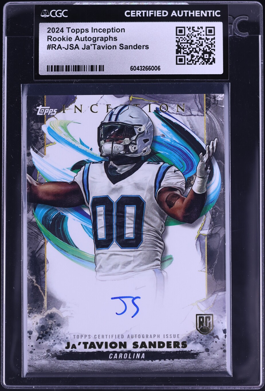 2024 Topps Inception Ja'Tavion Sanders ROOKIE AUTO #RA-JSA CGC AUTH on ...