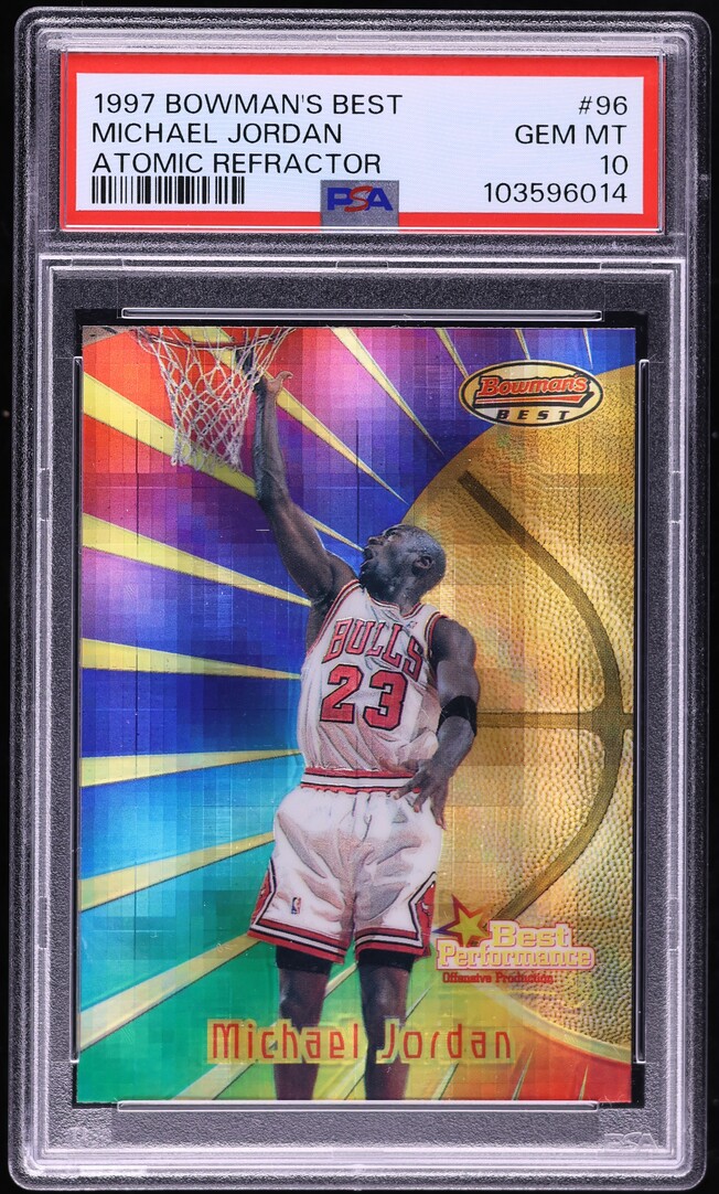 1997 Bowman's Best Atomic Refractor Michael Jordan #96 PSA 10 GEM MINT ...