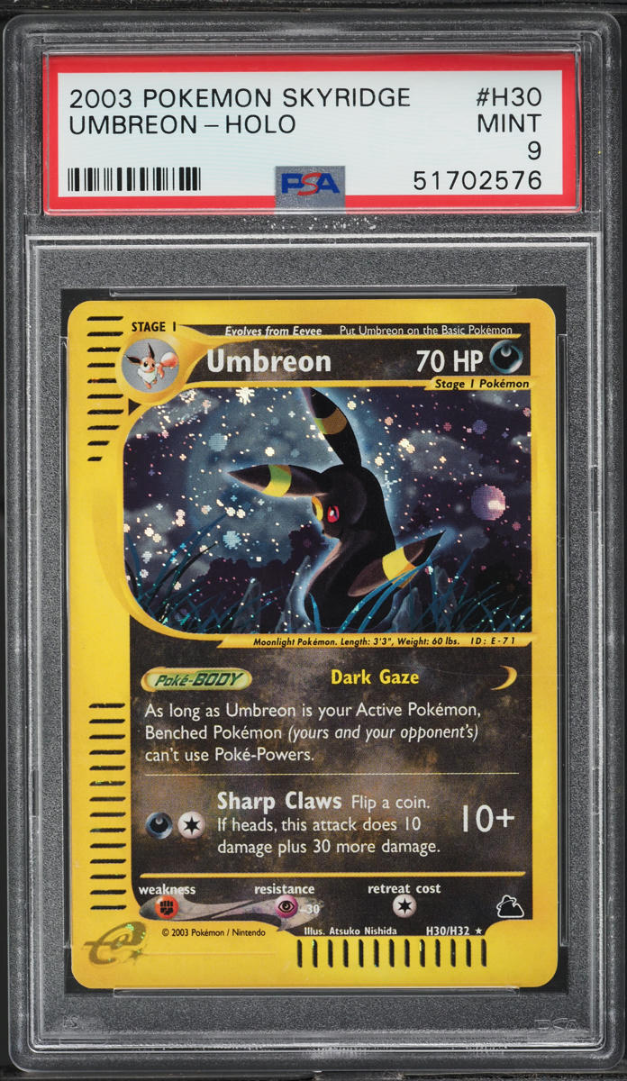 2003 Pokemon Skyridge Holo Umbreon #H30 PSA 9 MINT on Fanatics Collect