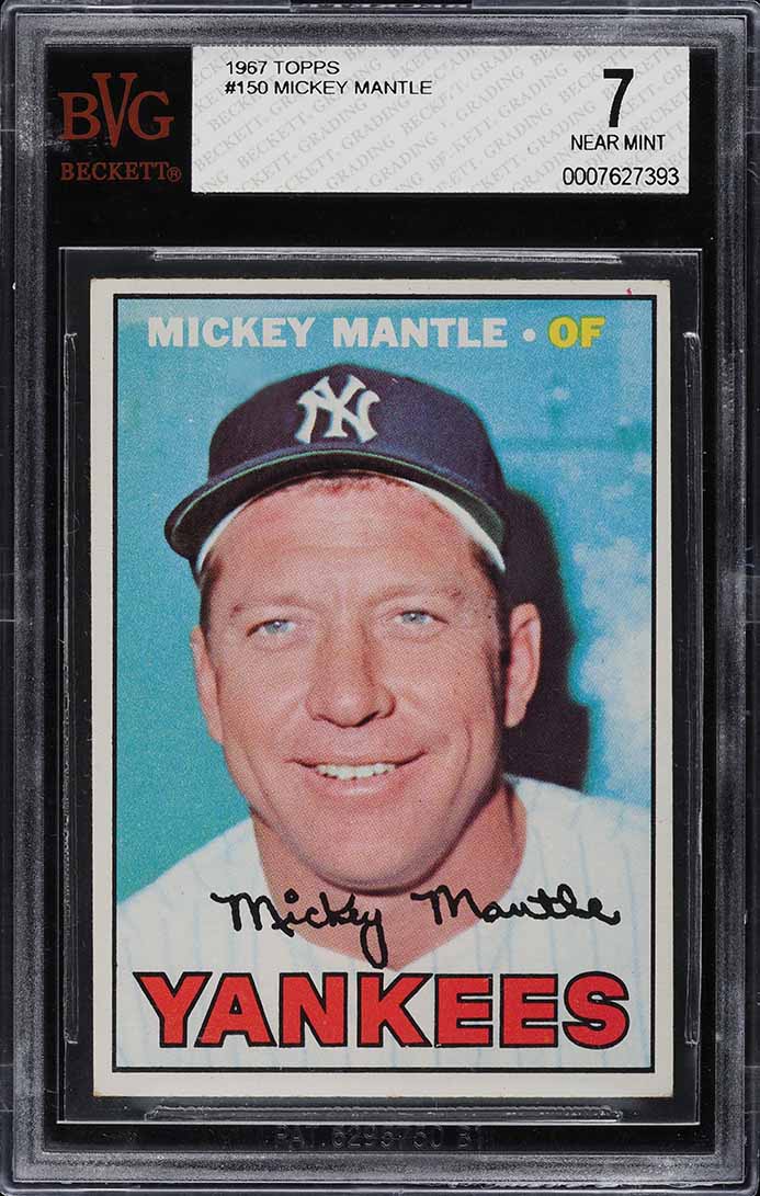 1967 Topps Mickey Mantle #150 BVG 7 NRMT on Fanatics Collect