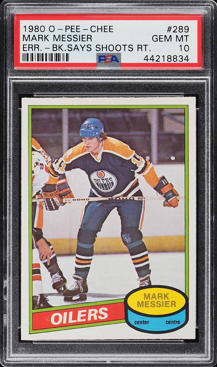 1980 O-Pee-Chee Hockey Mark Messier ROOKIE #289 PSA 10 GEM MINT on ...