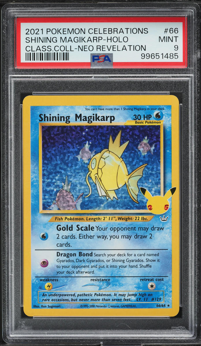 2021 Pokemon SWSH Celebrations Classic Holo Shining Magikarp #66 PSA 9 ...