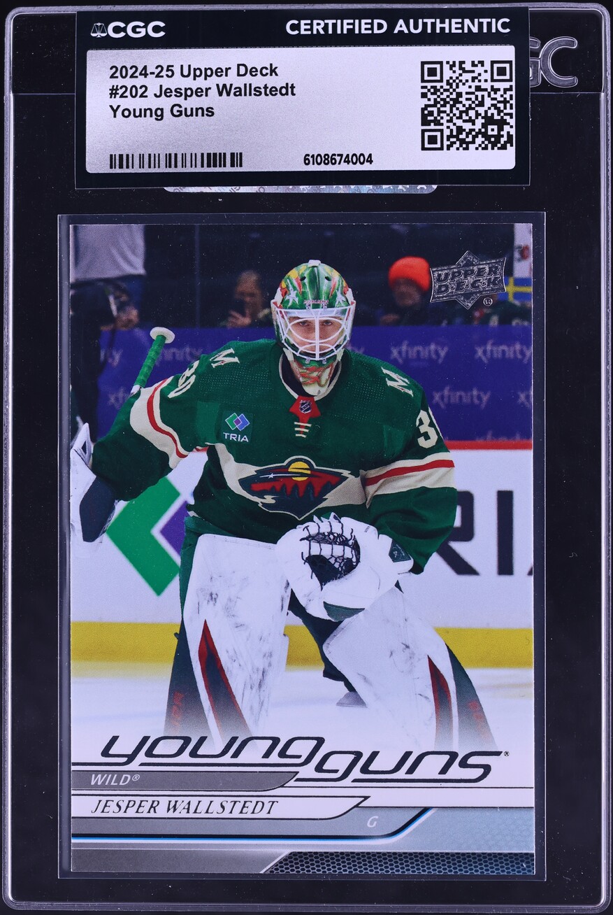 2024 Upper Deck Young Guns Jesper Wallstedt ROOKIE #202 CGC AUTH on ...